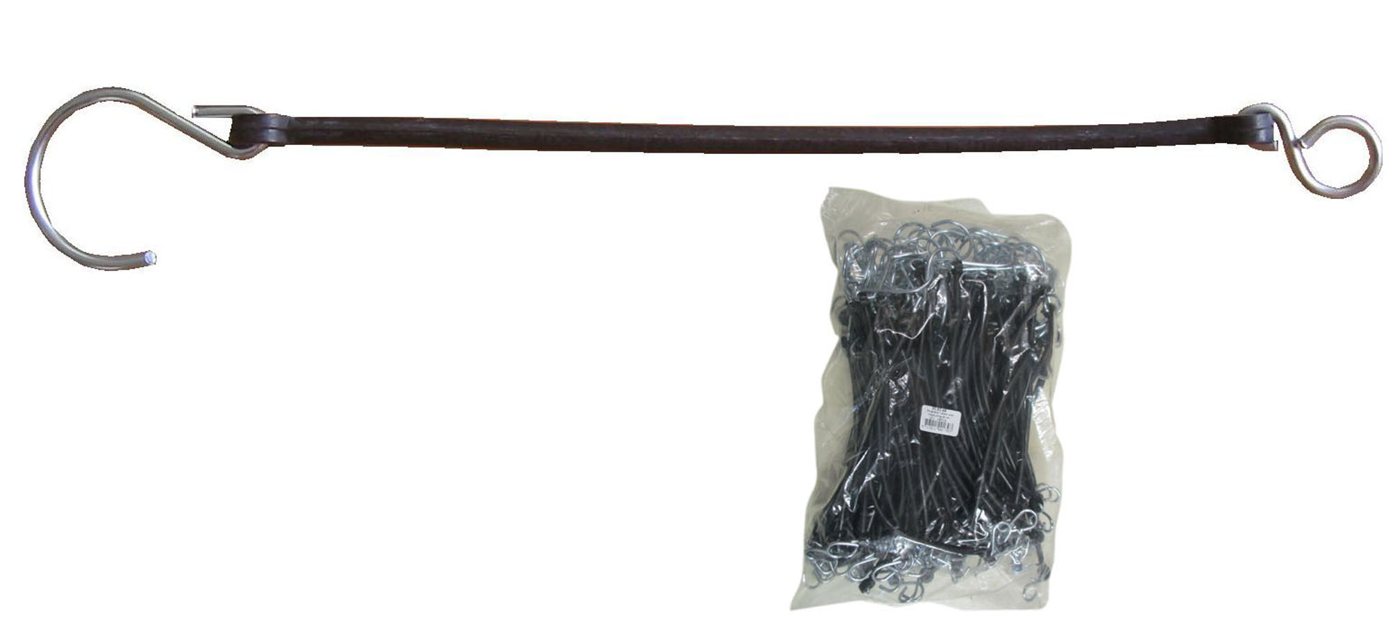 Spanrubber 20cm + S-haak per 100 stuks - Truckonderdelenshop.nl